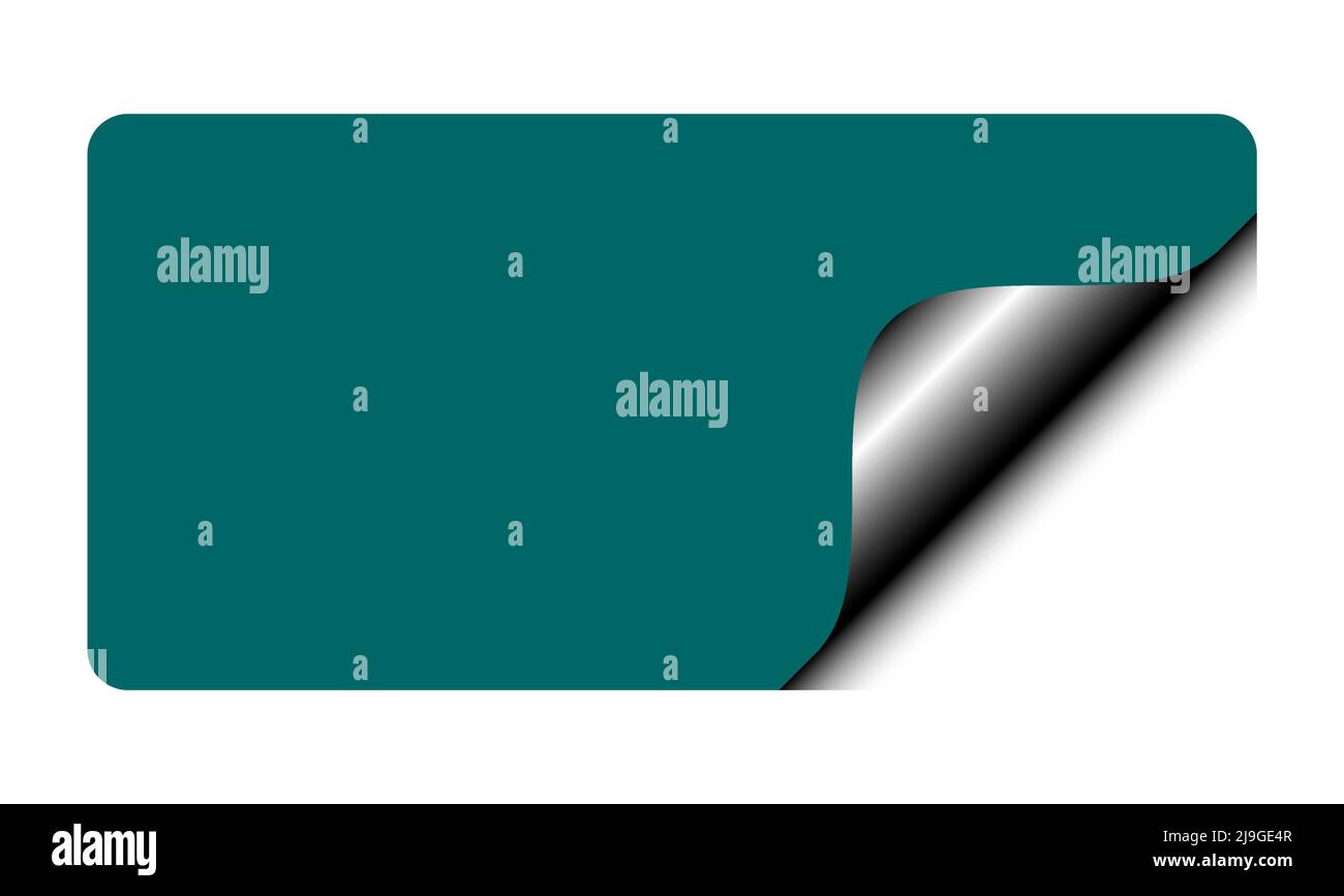 paper note sheet label with turn over edge curl Stock Photo - Alamy