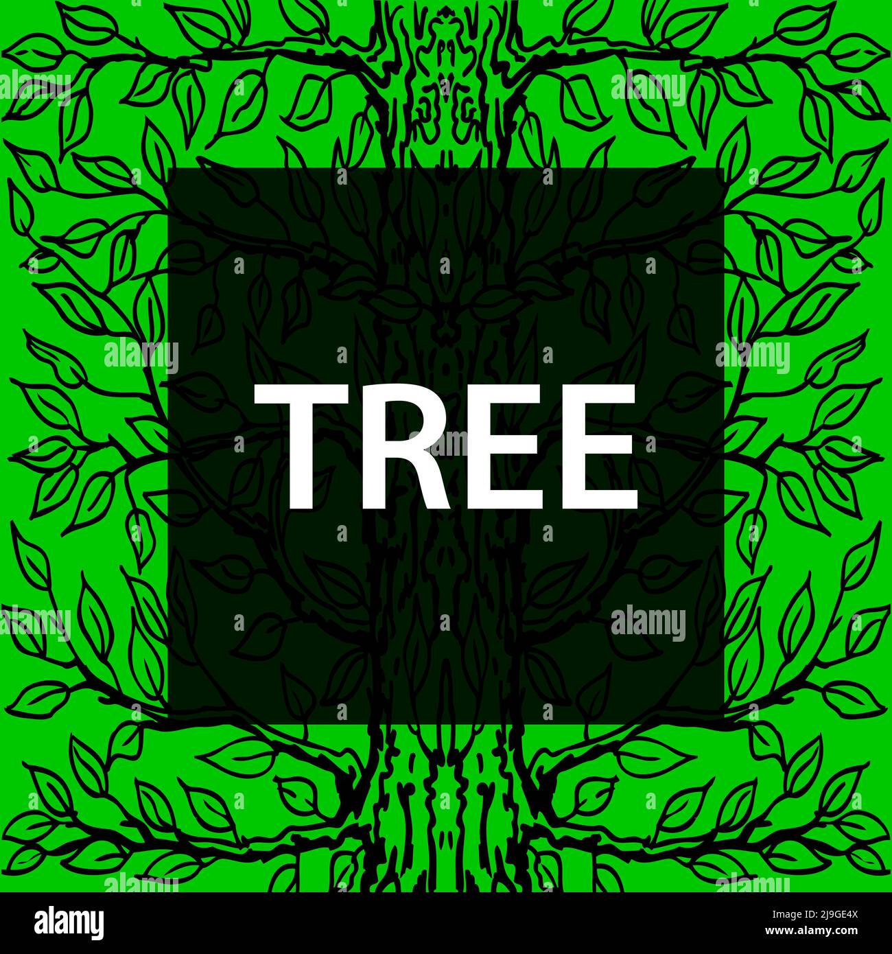 Background for an inscription tree. Icon on the theme nature and ...
