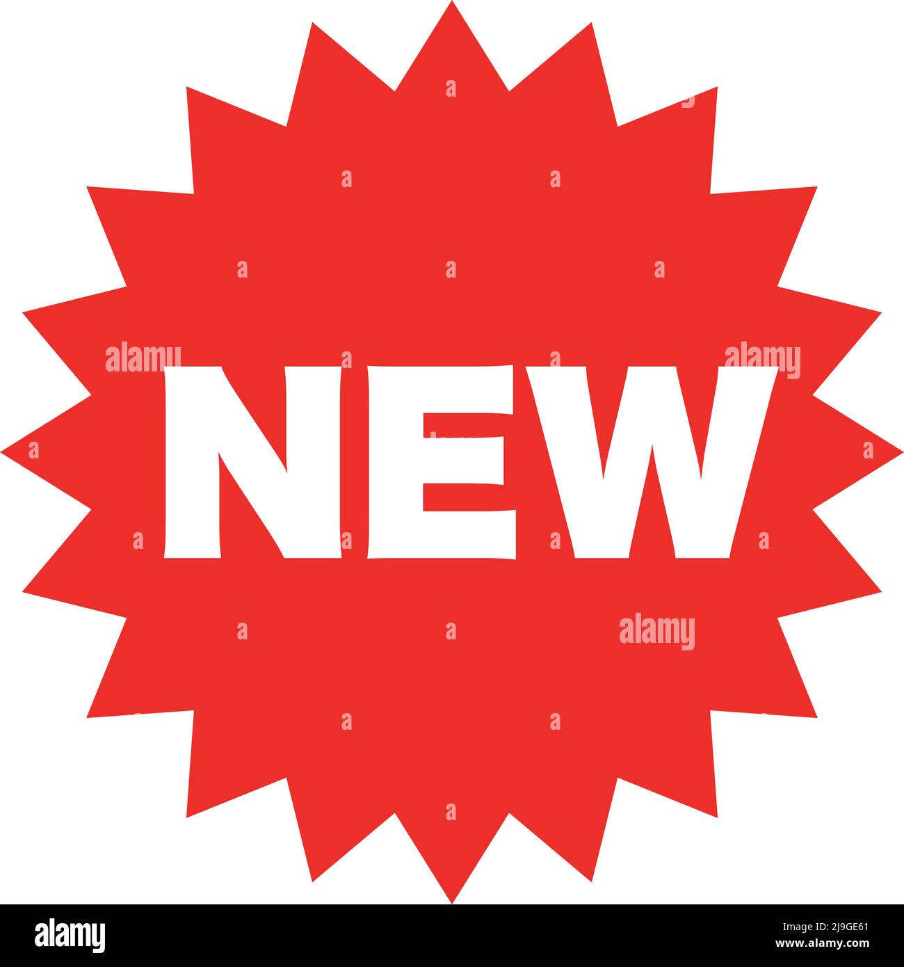 Pop icon with jagged NEW written on it. Editable vector Stock Vector ...