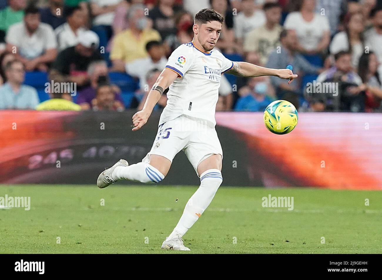 Real Madrid's Fede Valverde during La Liga match. May 20,2022. (Photo ...