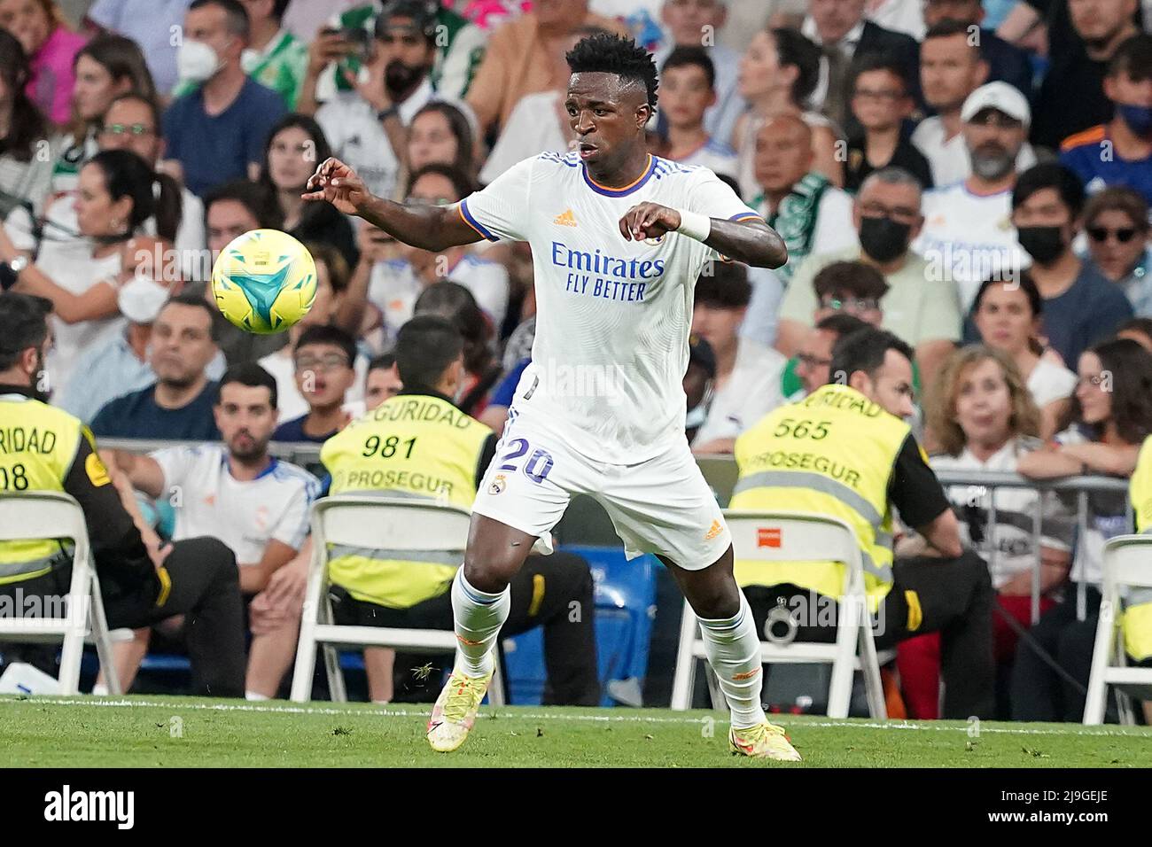 Real Madrid's Vinicius Junior during La Liga match. May 20,2022. (Photo ...