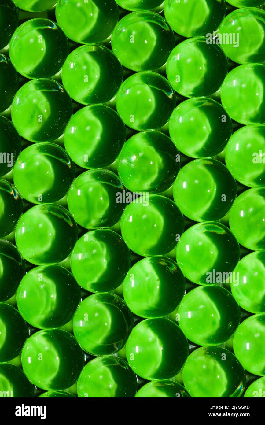 eco green futuristic background with balls that reflect green, modern ...