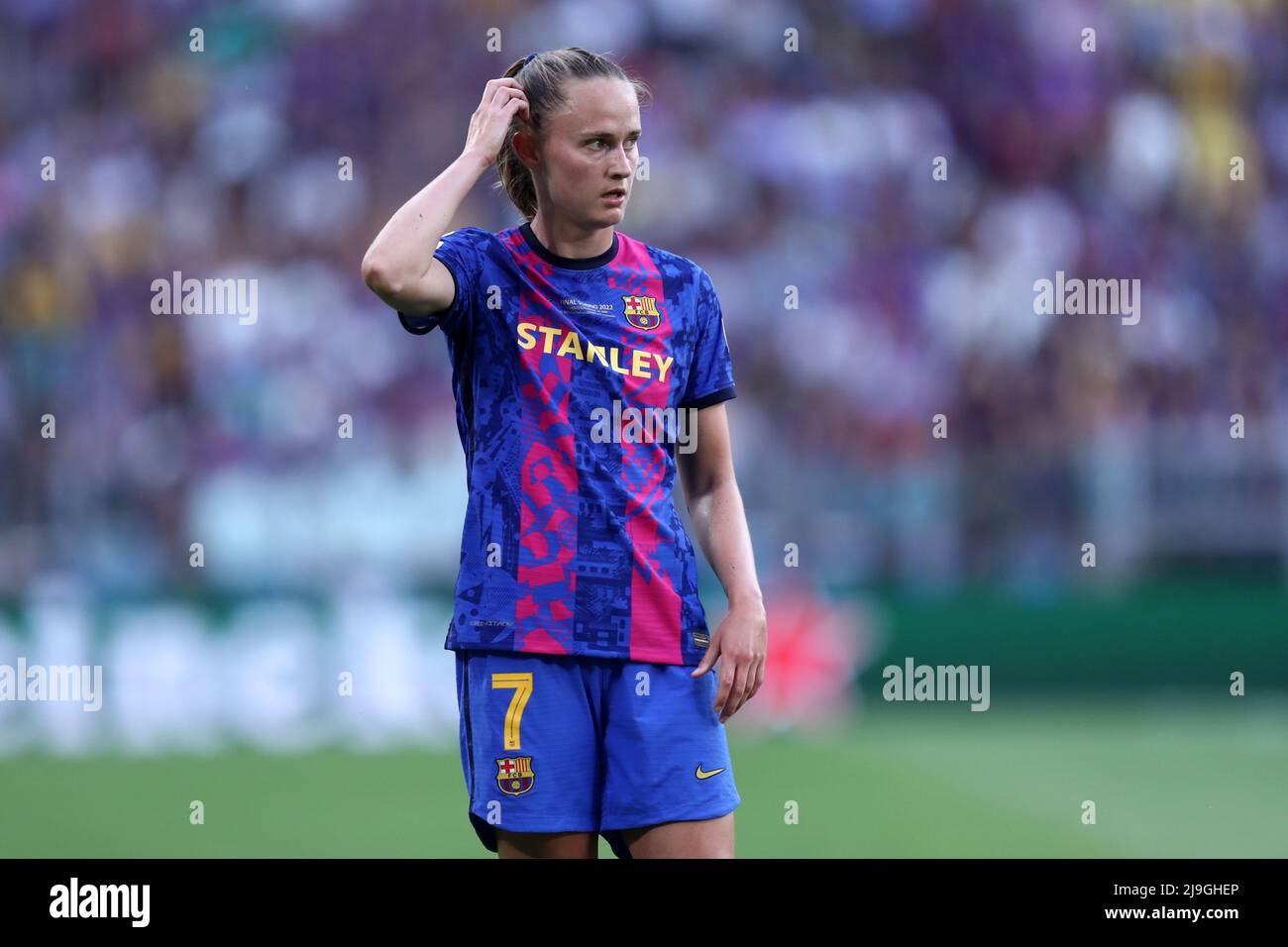 Caroline Graham Hansen of Fc Barcelona looks on during the UEFA Women's ...