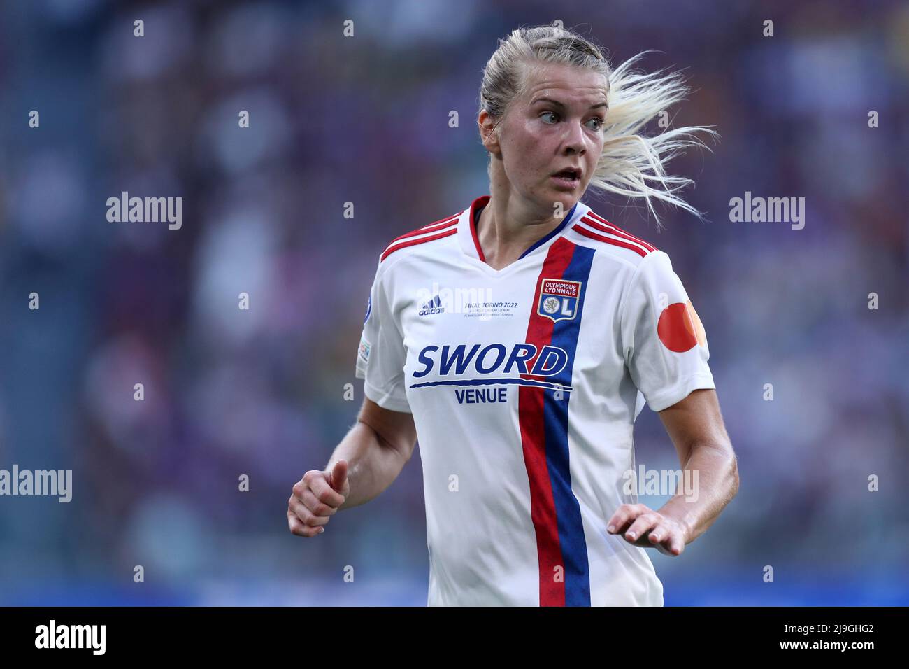 Ada Hegerberg of Olympique Lyon looks on during the UEFA Women's ...