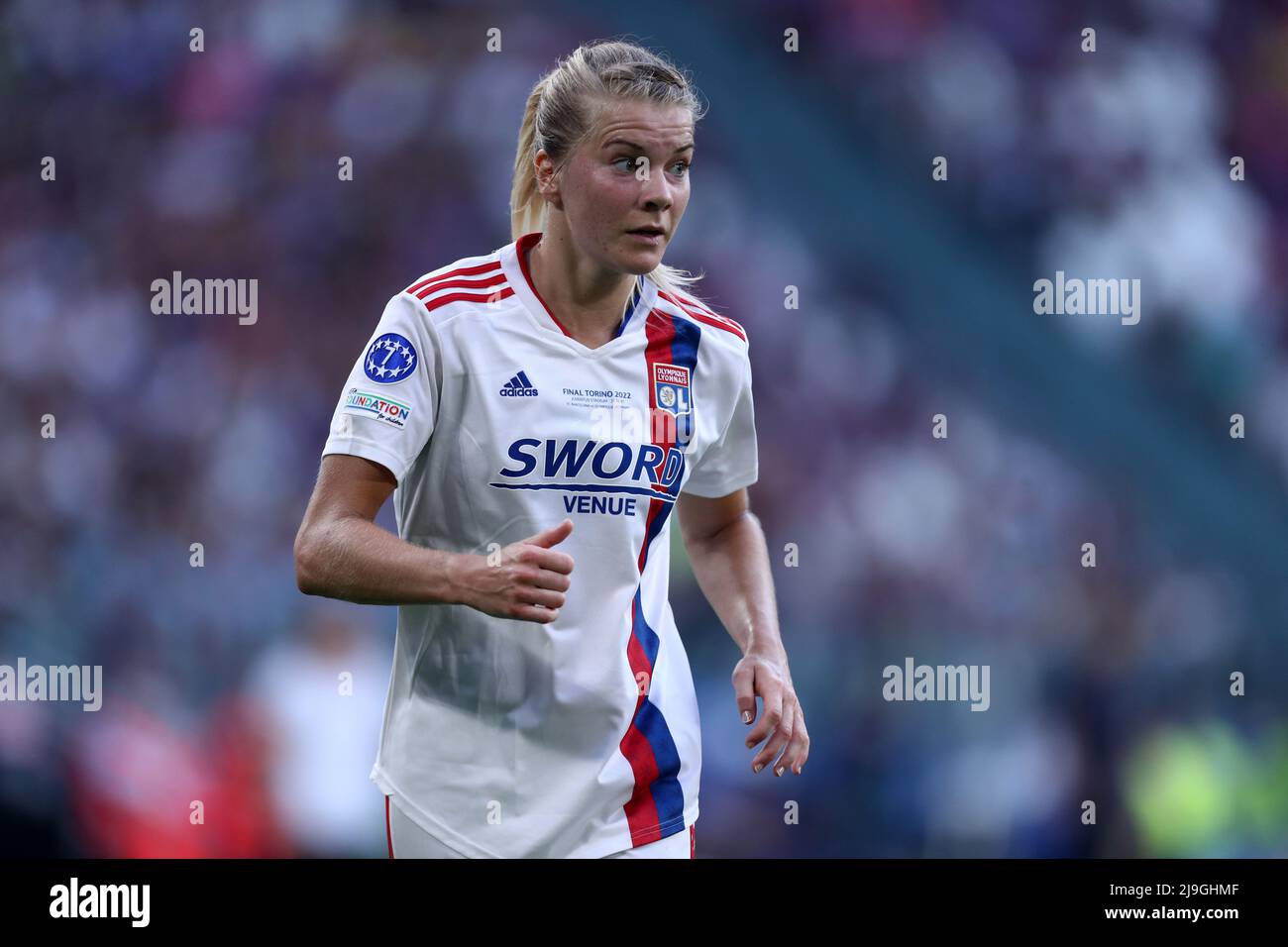 Ada Hegerberg of Olympique Lyon looks on during the UEFA Women's ...
