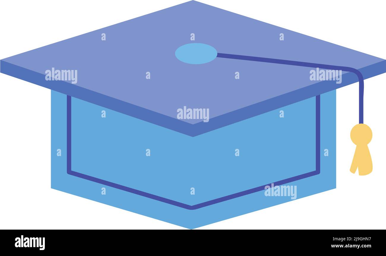 blue graduation hat educative icon Stock Vector Image & Art - Alamy