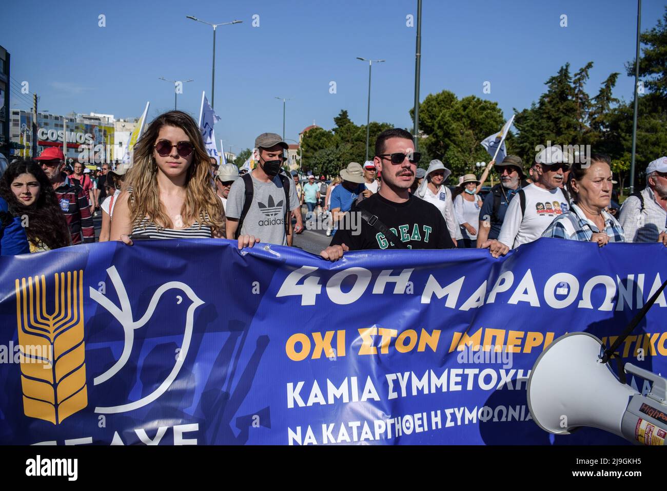 Athens, Greece. 22nd May, 2022. Participants of the 40th Marathon Peace ...