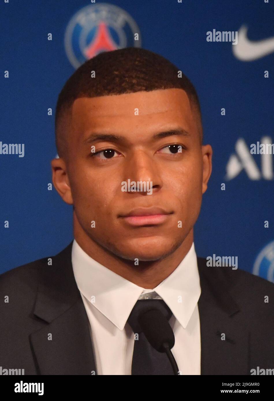 Paris, France, 23/05/2022, Paris Saint-Germain's French forward Kylian ...