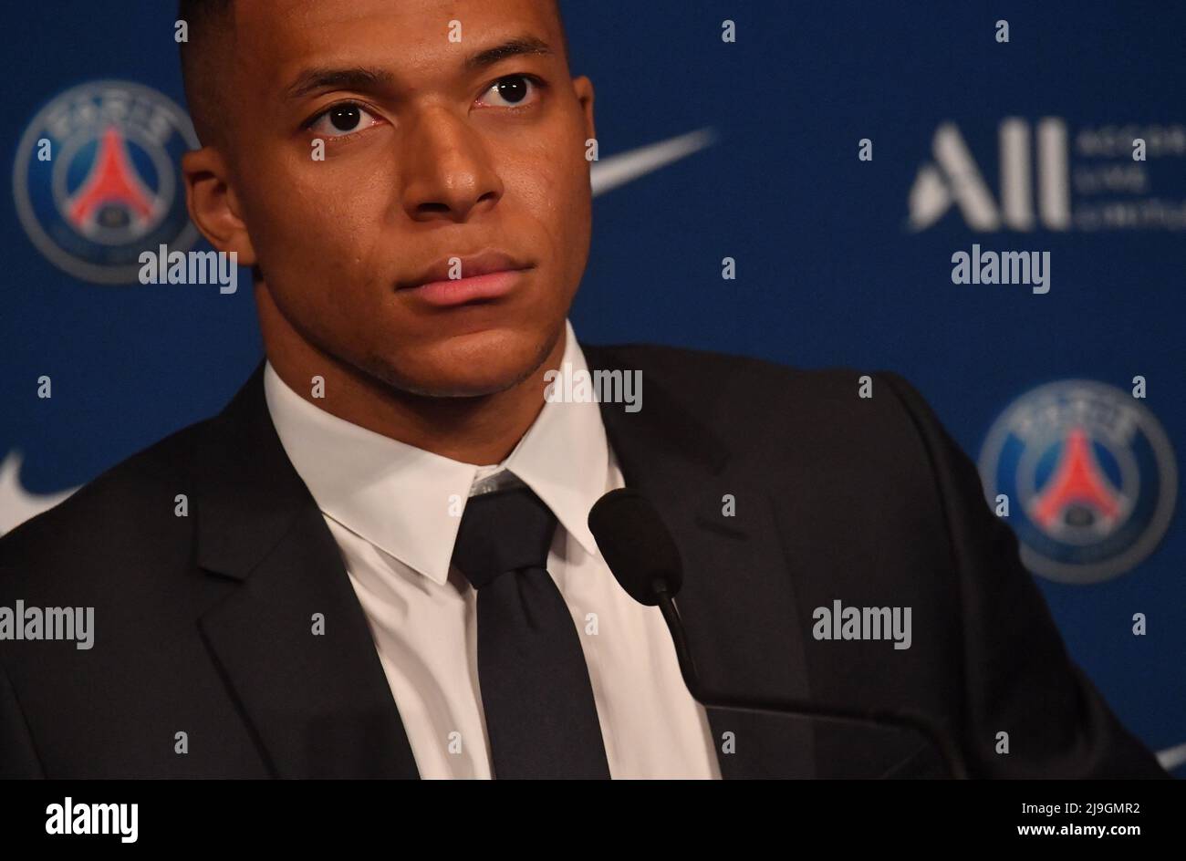 Paris, France, 23/05/2022, Paris Saint-Germain's French forward Kylian ...