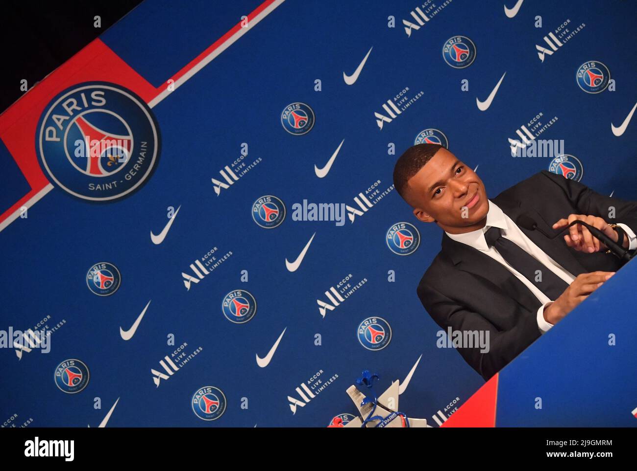 Paris, France, 23/05/2022, Paris Saint-Germain's French forward Kylian ...