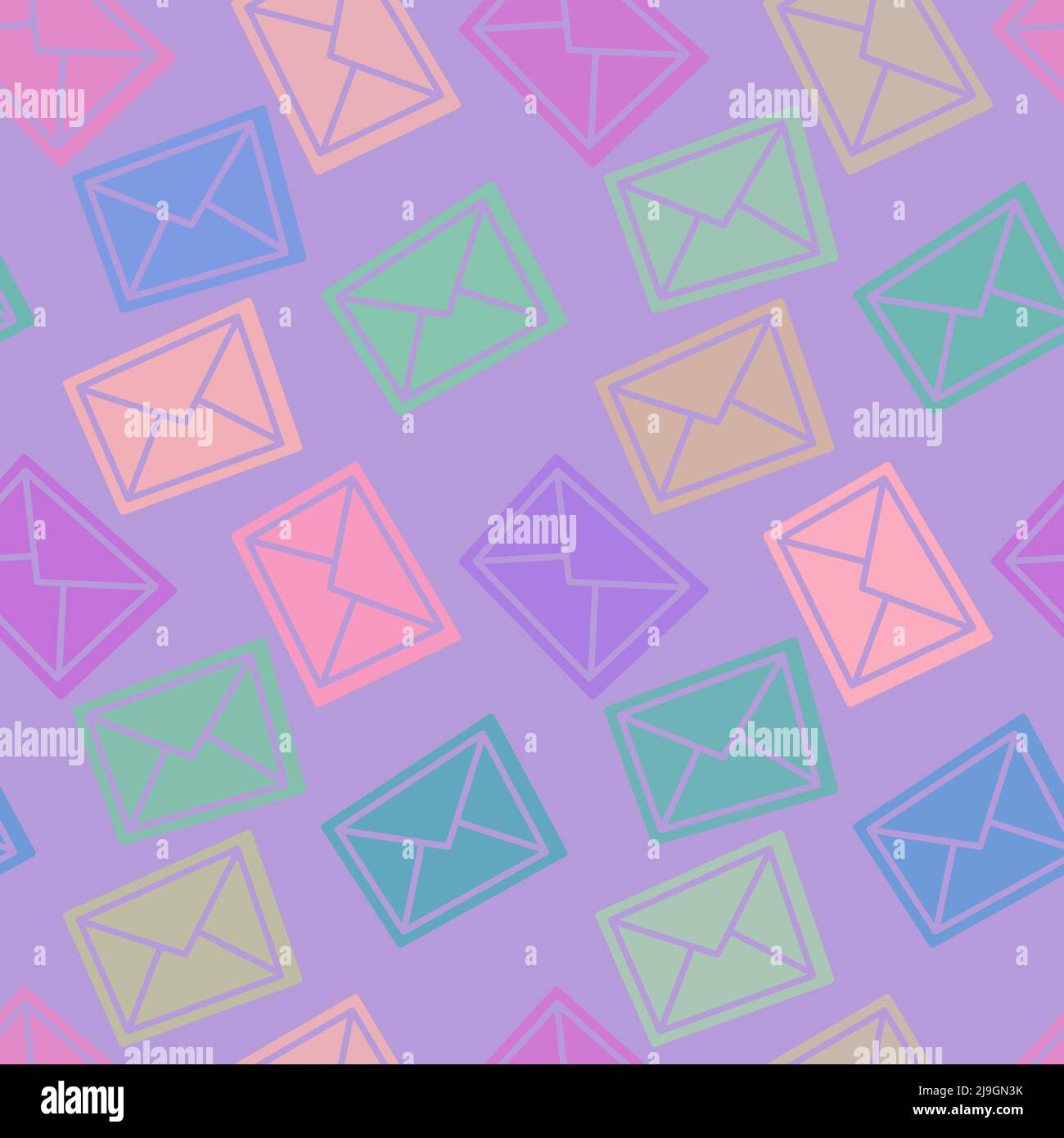 Kids letter seamless envelope pattern for fabrics and packaging and ...