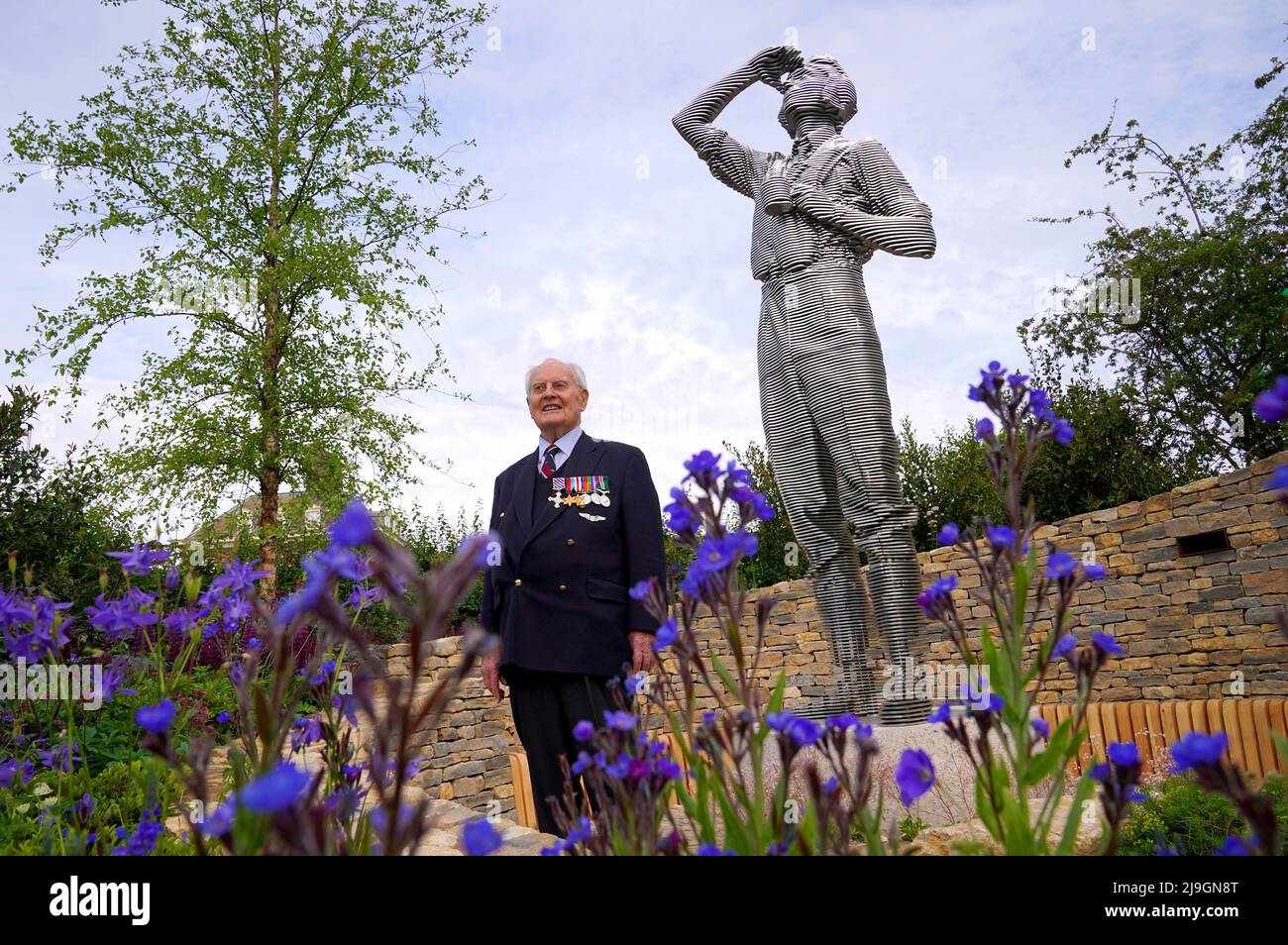 Former RAF pilot Colin Stuart Bell during the RHS Chelsea Flower Show ...