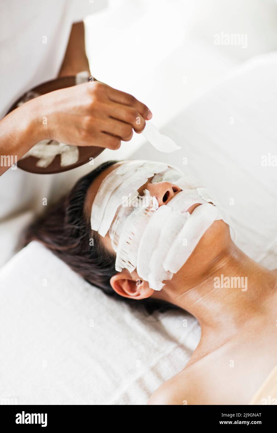 Woman Receiving a Facial at Six Senses Spa, Heritance Kandalama ...