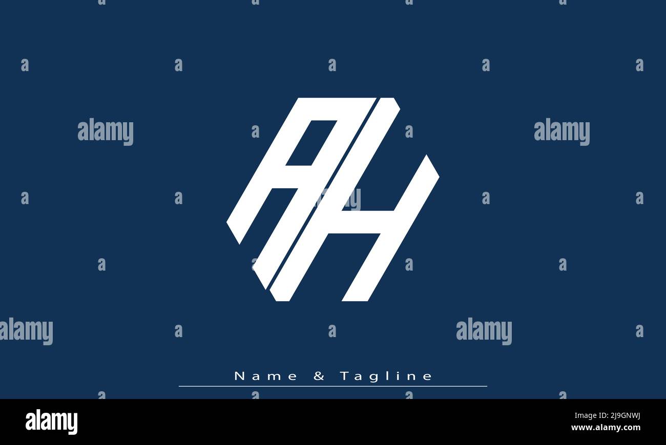 Alphabet letters Initials Monogram logo AH , HA Stock Vector Image ...