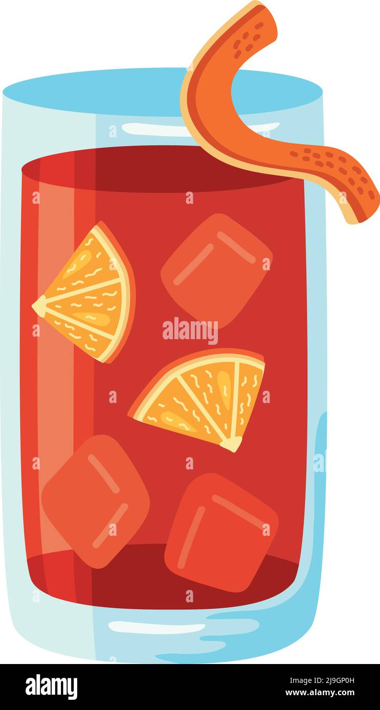 negroni cocktail in glass icon Stock Vector Image & Art - Alamy