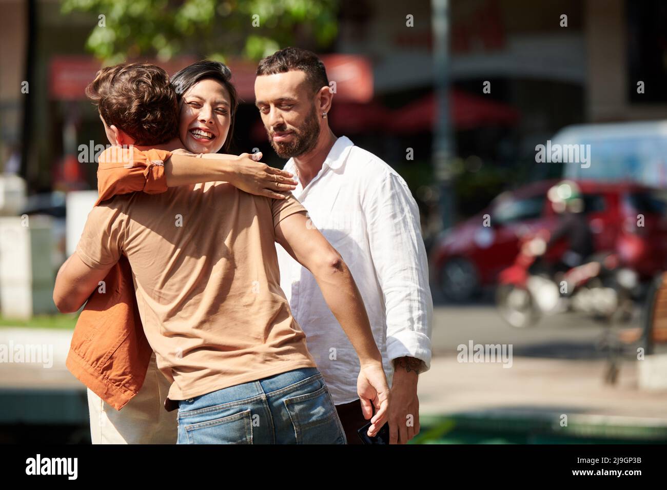 Hugging A Coworker