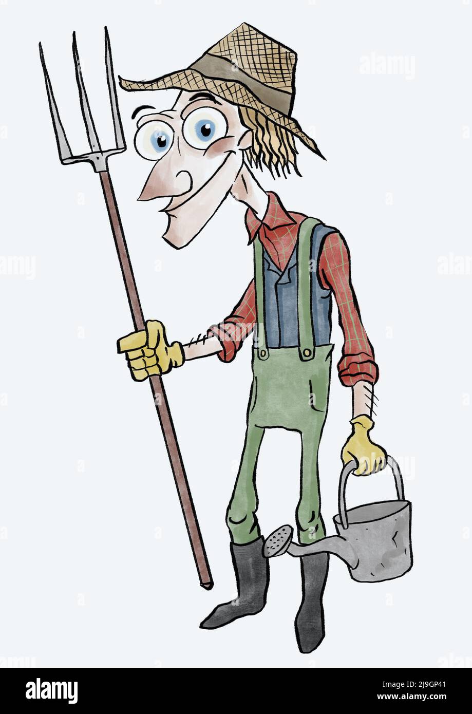 Cartoon pitch fork hi-res stock photography and images - Alamy