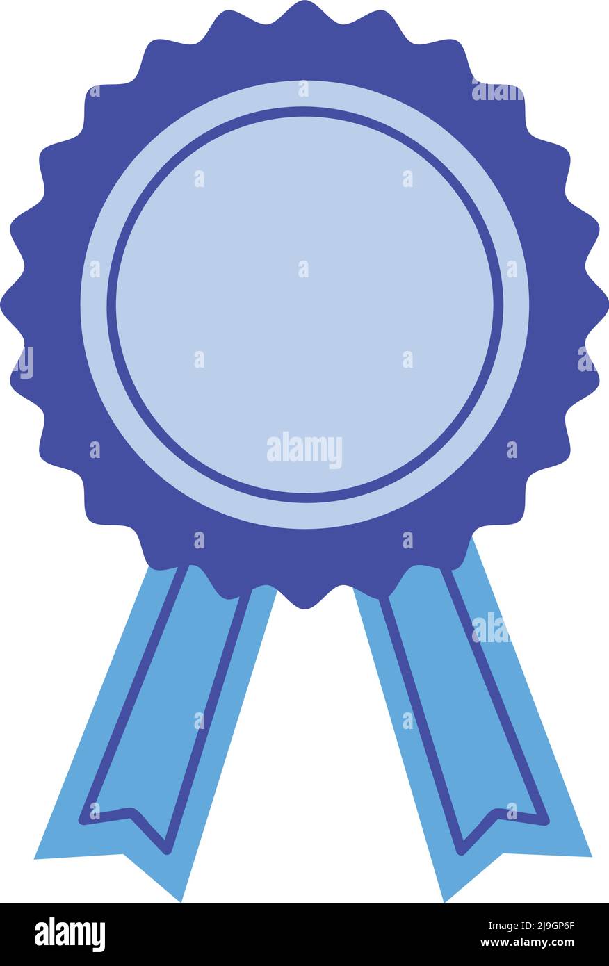 blue medal award with ribbons Stock Vector Image & Art - Alamy