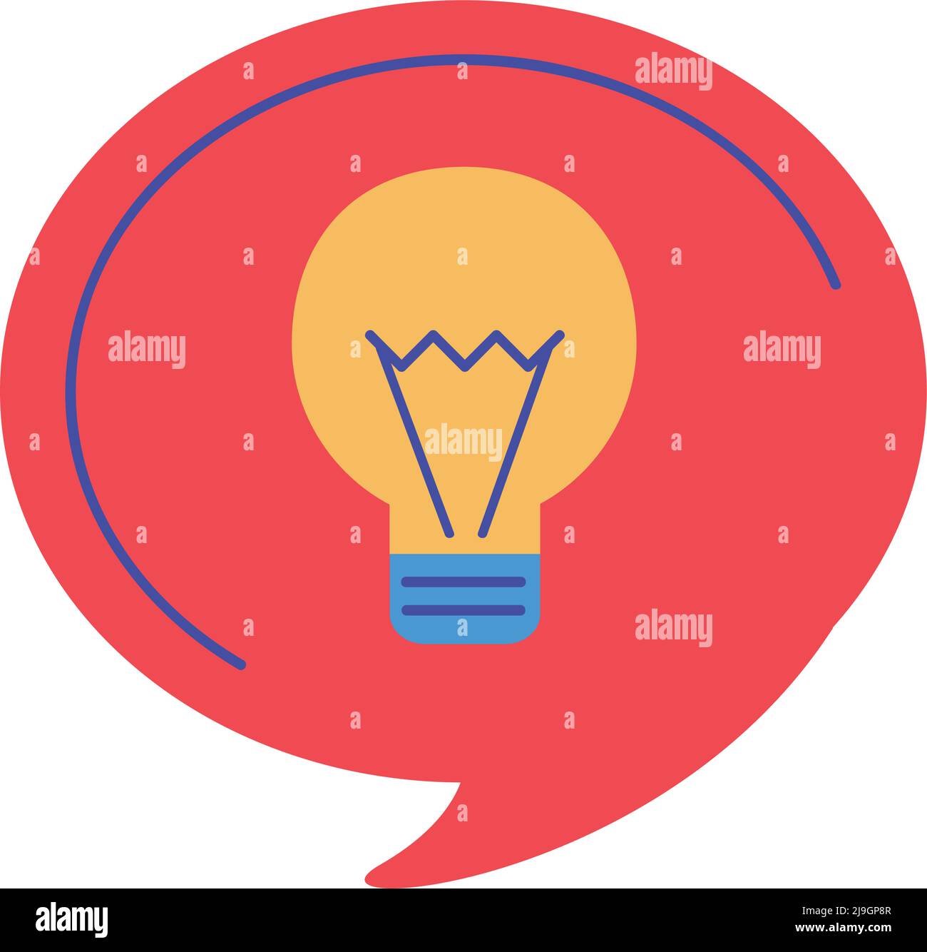 bulb light in speech bubble icon Stock Vector Image & Art - Alamy