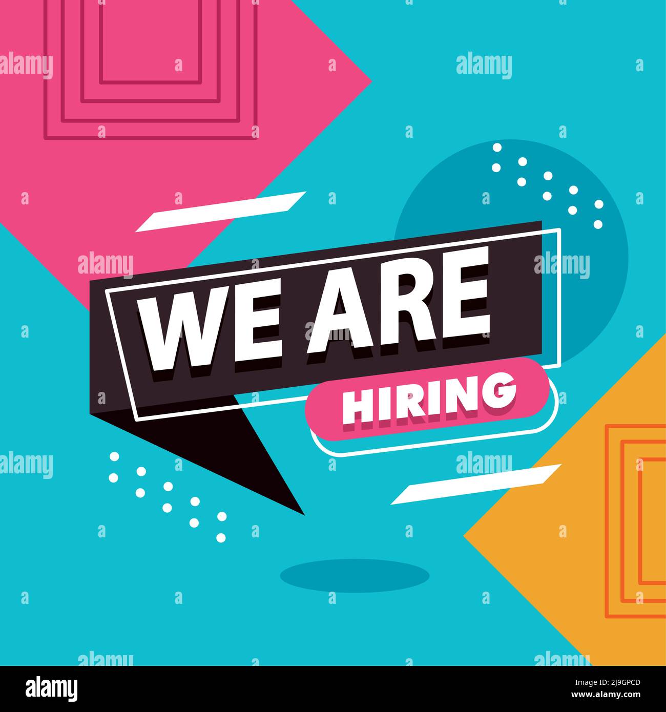 we are hiring lettering commercial poster Stock Vector Image & Art - Alamy