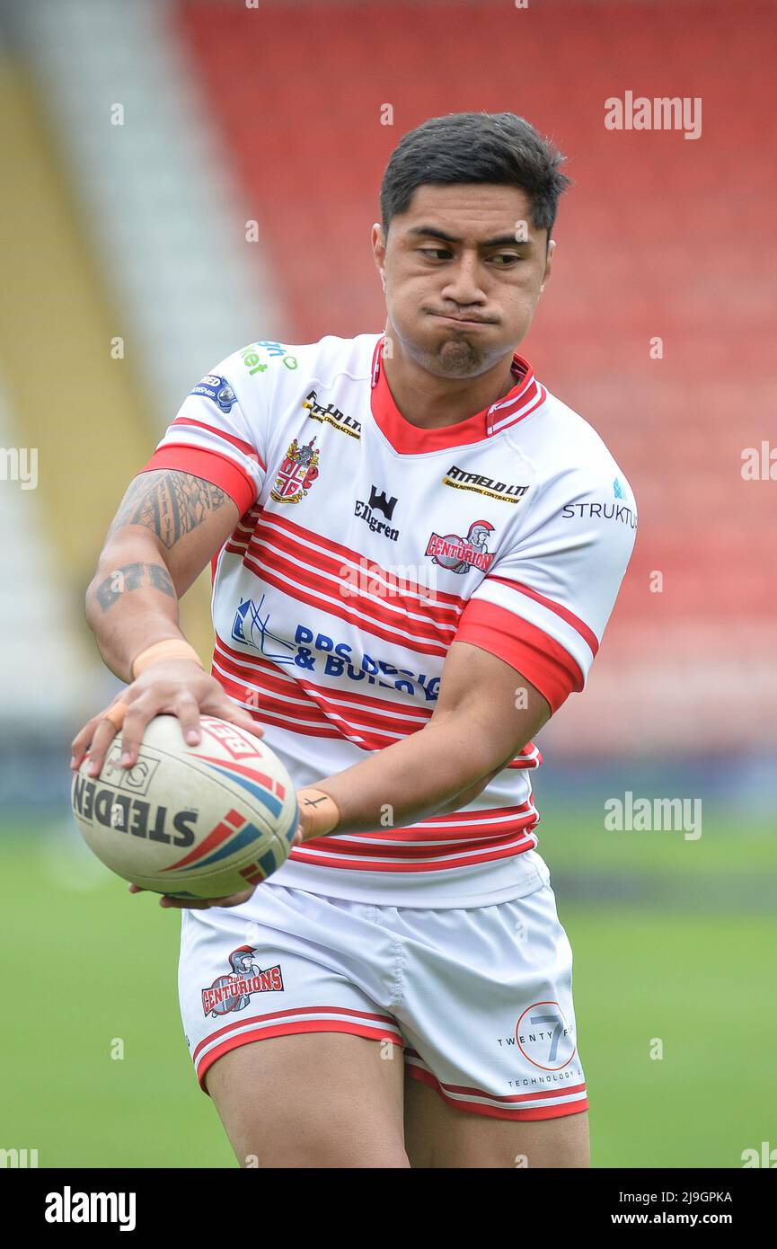 Leigh, England - 22nd May 2022 - Ata Hingano of Leigh Centurions. Rugby ...