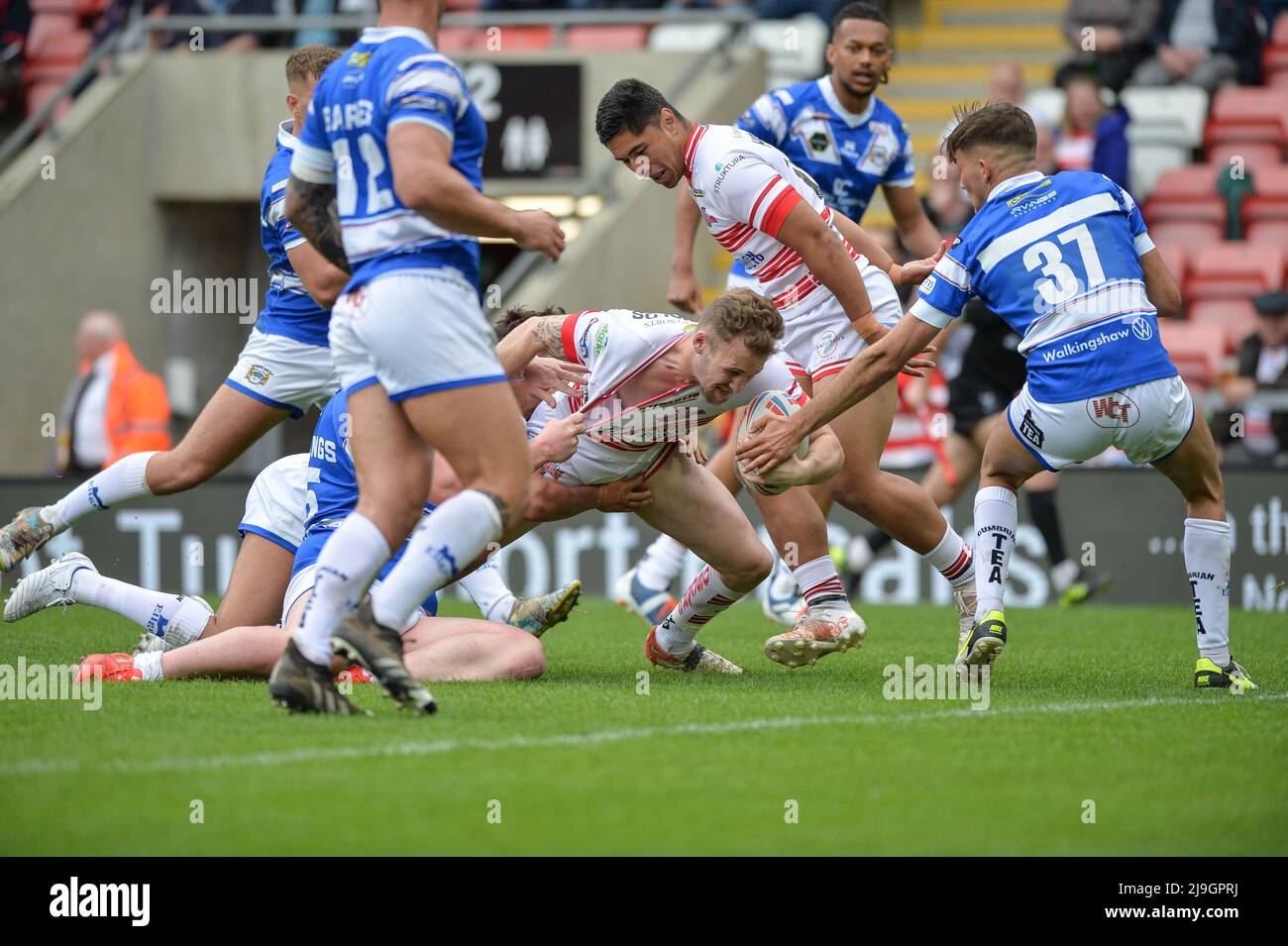 Leigh, England - 22nd May 2022 - Ben Reynolds of Leigh Centurions ...
