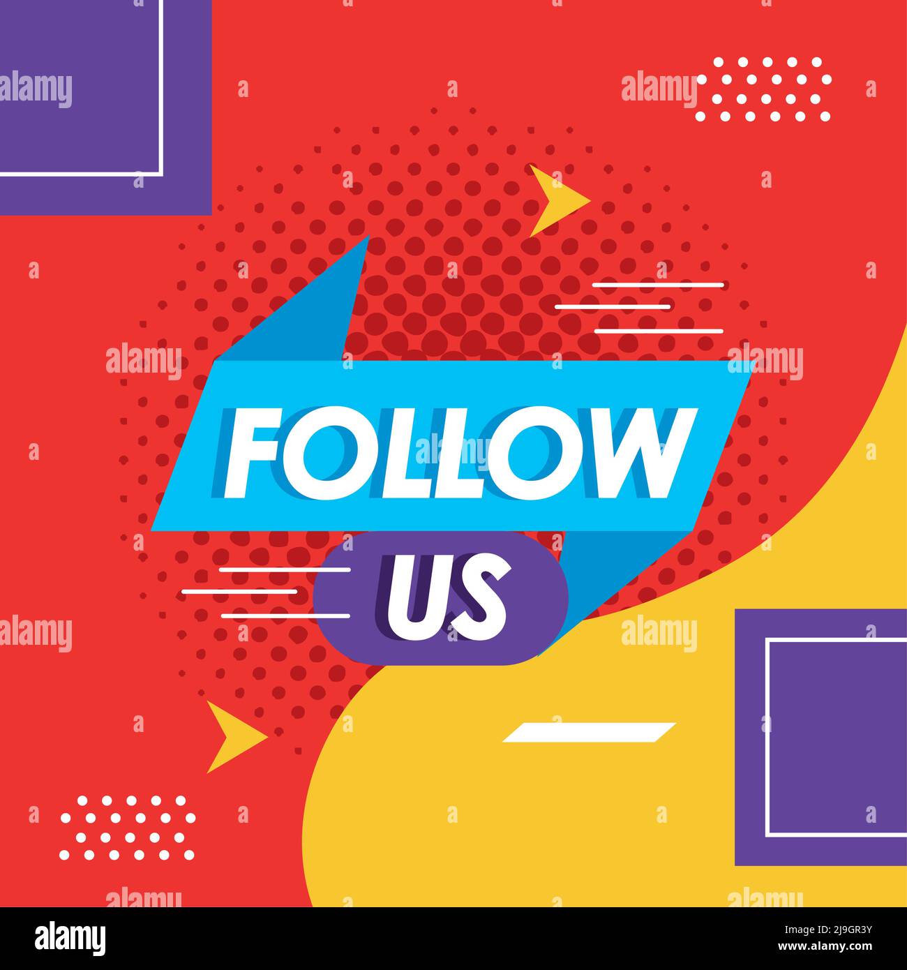 sale follow us lettering commercial poster Stock Vector Image & Art - Alamy