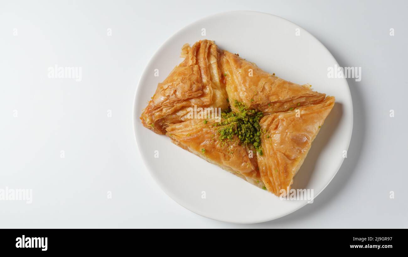 Baklava a layered pastry dessert made of filo pastry, filled with ...