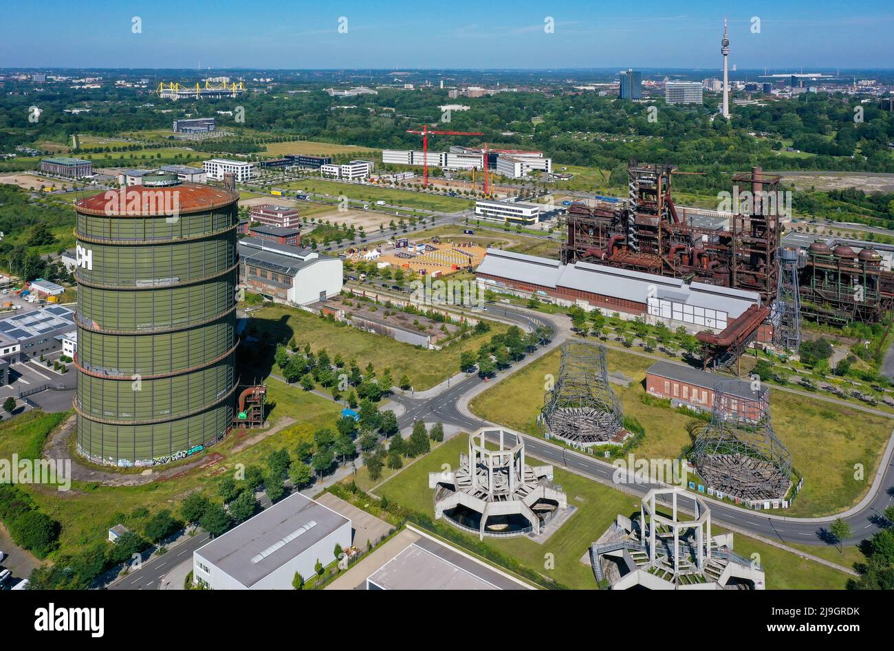 Phoenix west area and hoesch gasometer hi-res stock photography and ...