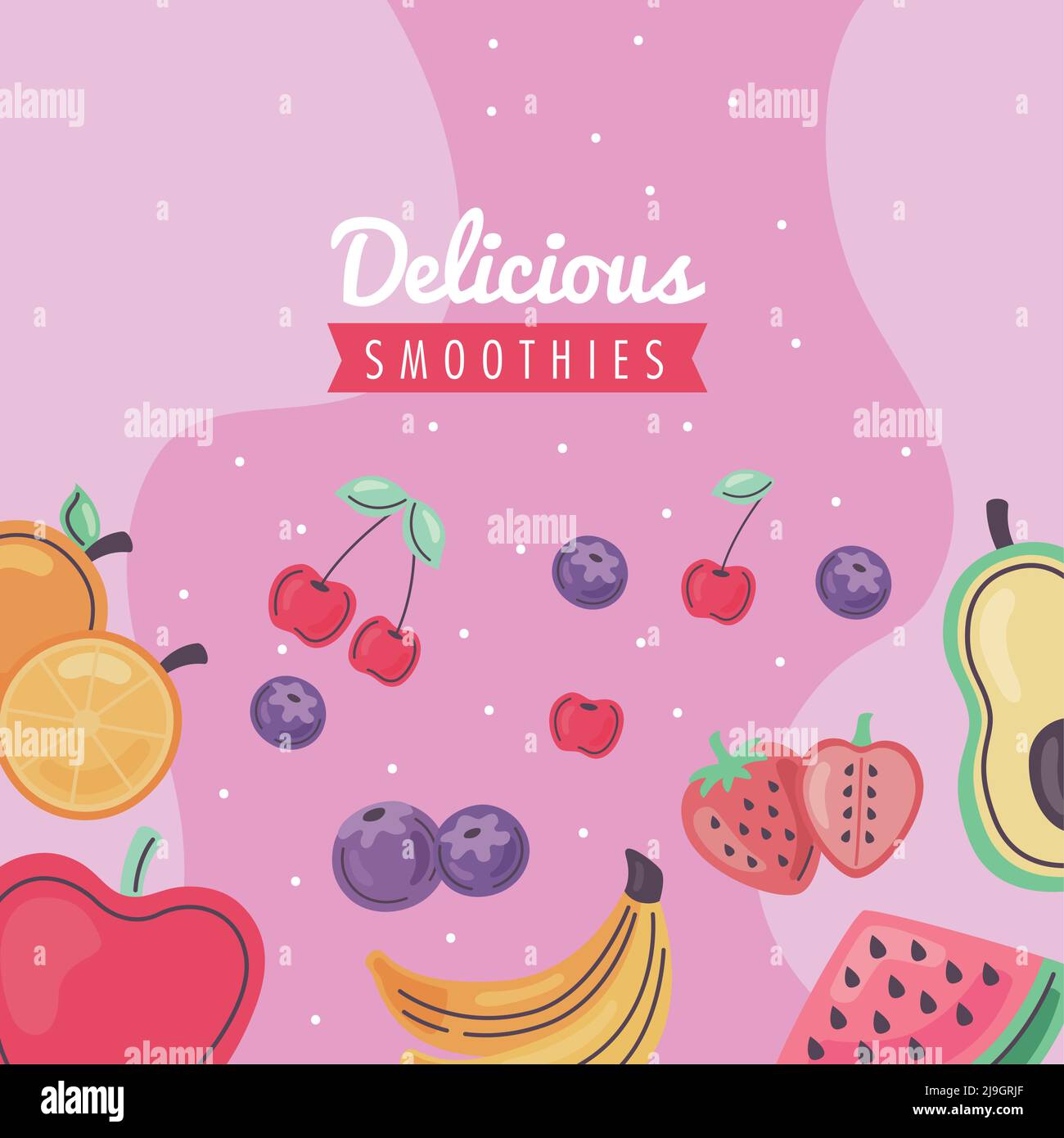 smoothies lettering and fruits poster Stock Vector Image & Art - Alamy