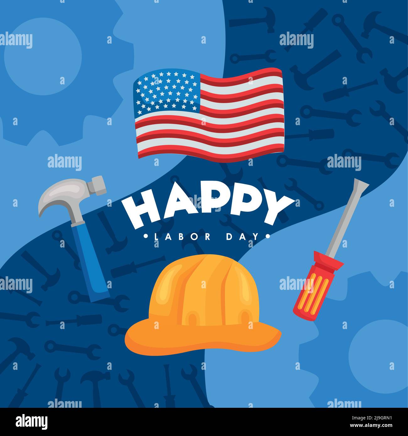 labor day lettering with helmet poster Stock Vector Image & Art - Alamy