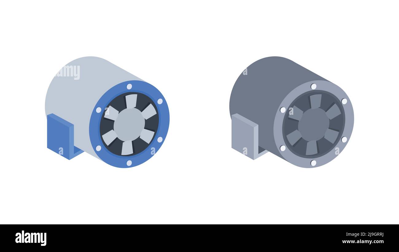 Diagonal electric fan vector illustration on white background Stock ...