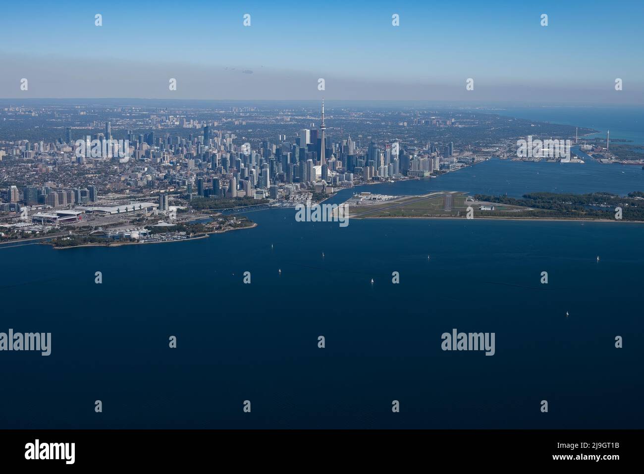 Aerial photograph taken from a helicopter in Toronto Stock Photo - Alamy