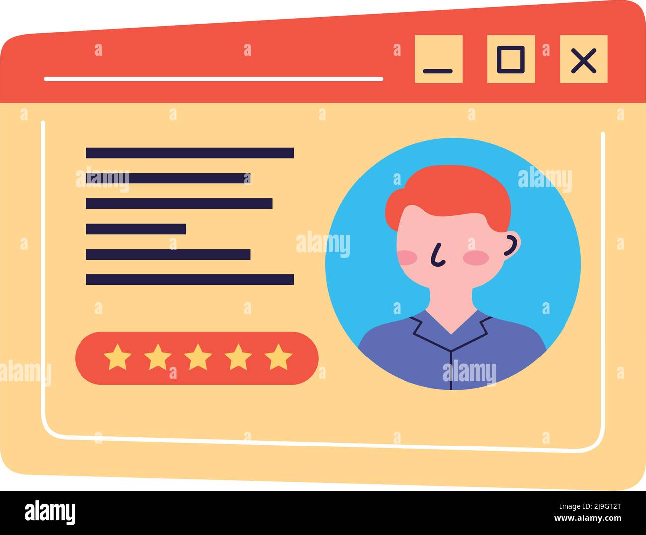 template webpage with man profile Stock Vector Image & Art - Alamy