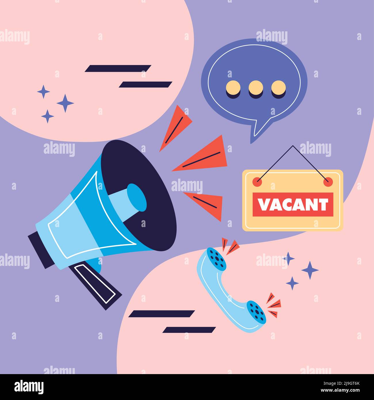 vacant label with megaphone poster Stock Vector Image & Art - Alamy