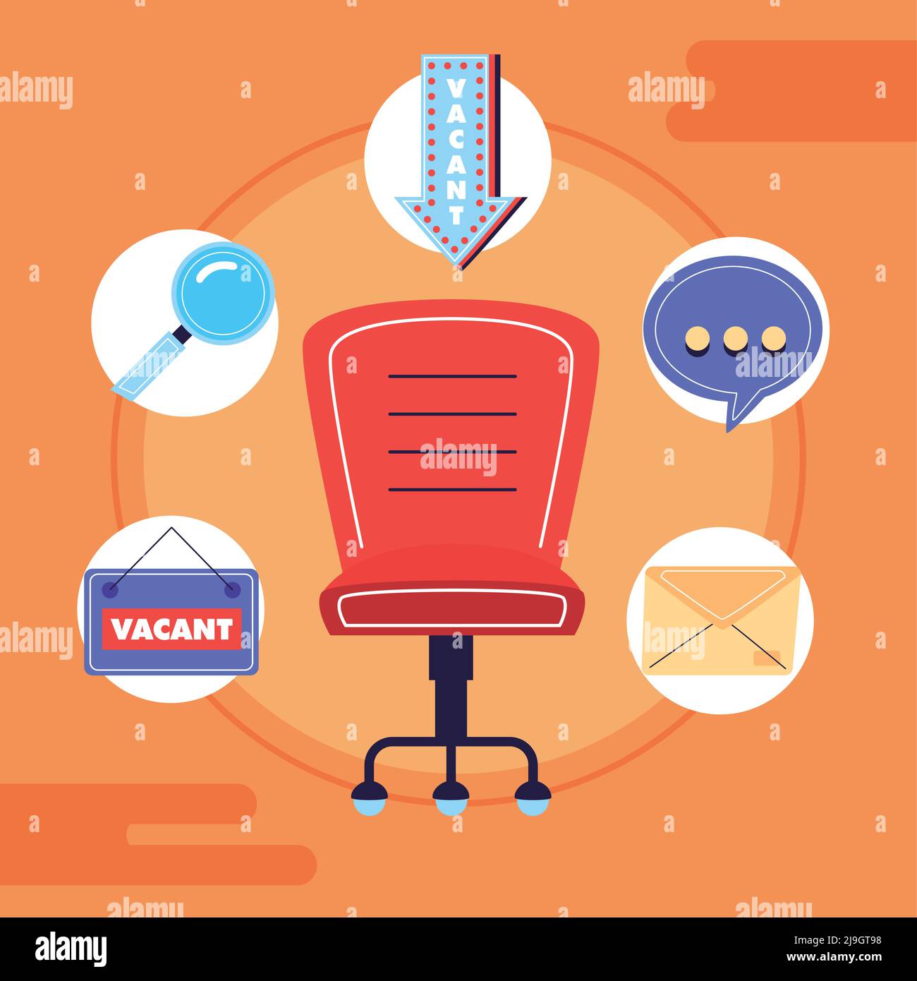 vacant chair and hiring icons poster Stock Vector Image & Art - Alamy