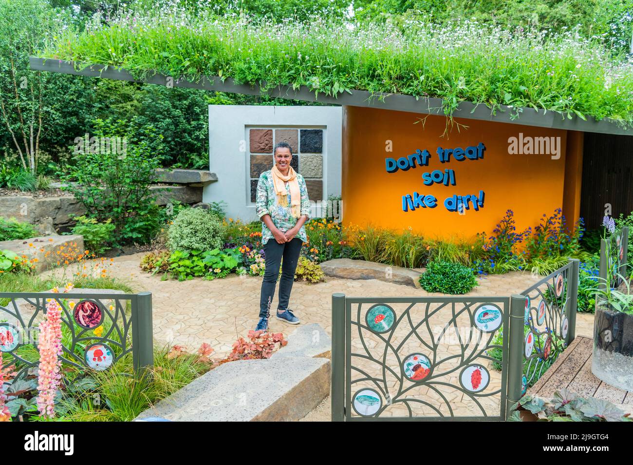 London, UK. 23rd May, 2022. The New Blue Peter Garden - Discover Soil ...