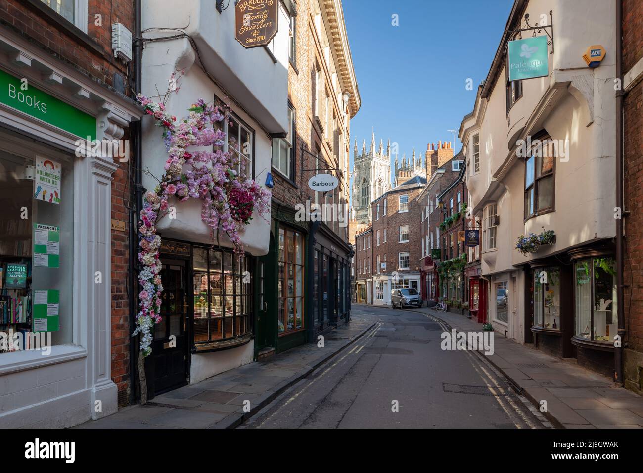 Spring morning on Low Petergate in York, England Stock Photo - Alamy