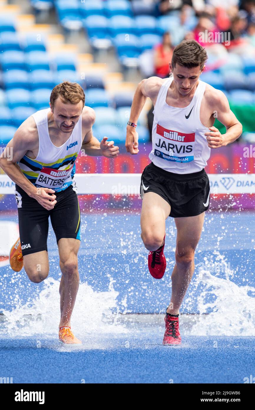 Daniel Jarvis competing in the men’s 3000m steeplechase race at the ...