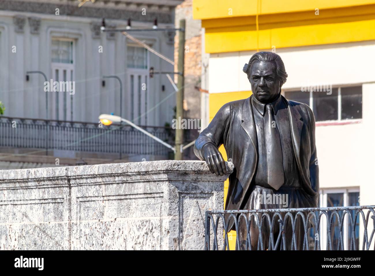 Sculpture of Nicolas Guillen in Alameda de Paula in Havana, Cuba Stock ...
