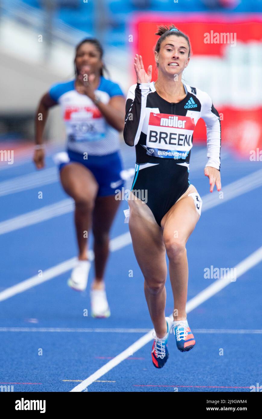 Olivia Breen competing in the women’s 100m ambulant race at the ...