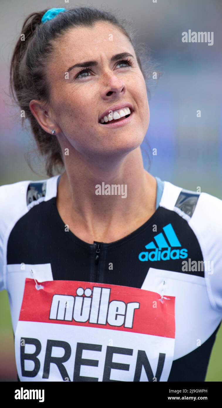 Olivia Breen competing in the women’s 100m ambulant race at the ...