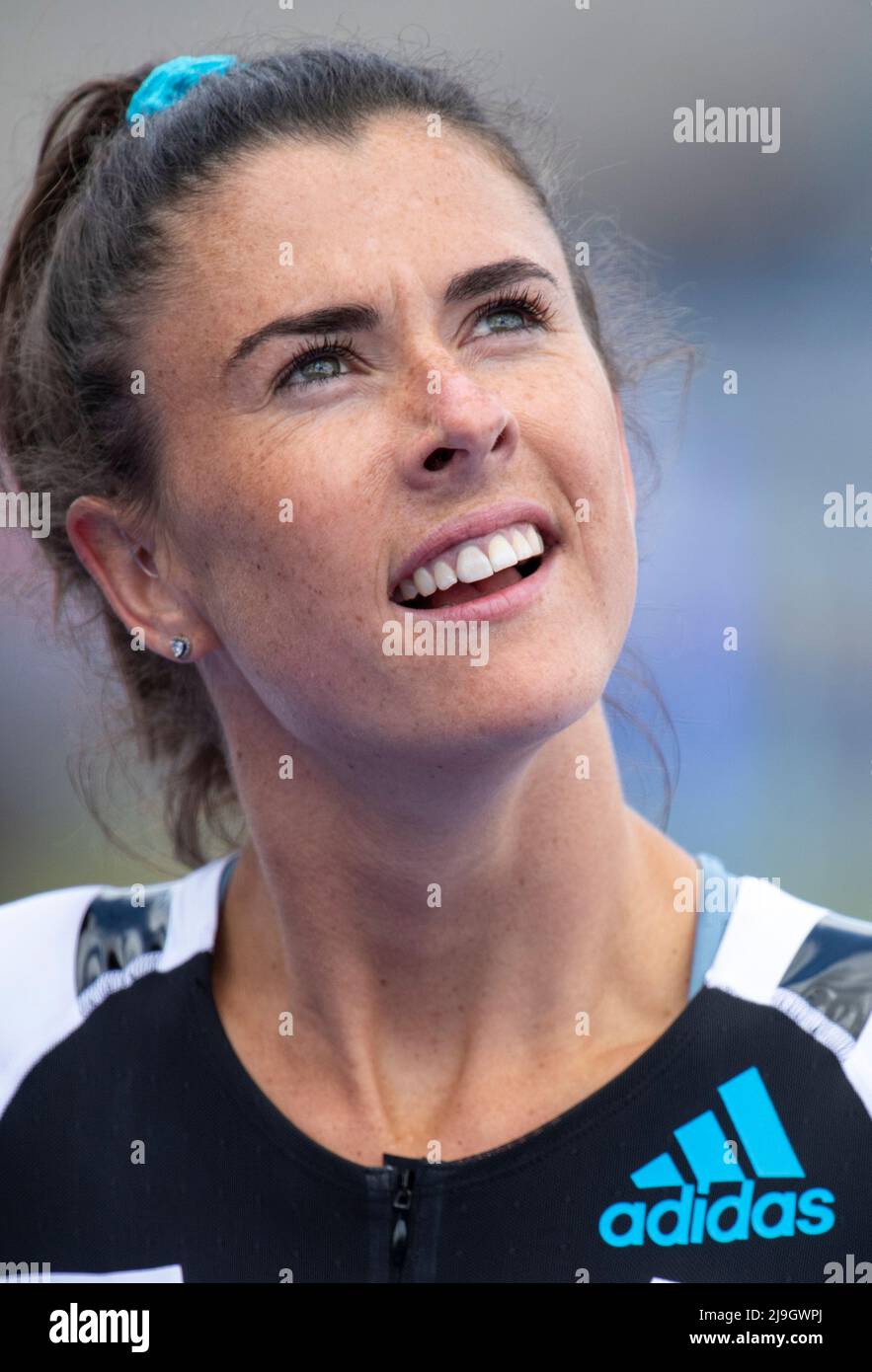 Olivia Breen competing in the women’s 100m ambulant race at the ...