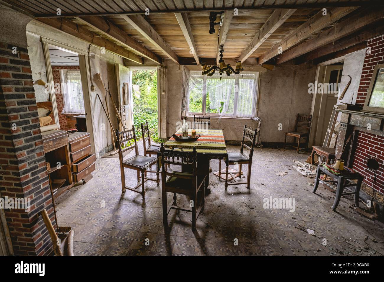 Urbex, Old abandoned house somewhere in Belgium Stock Photo - Alamy