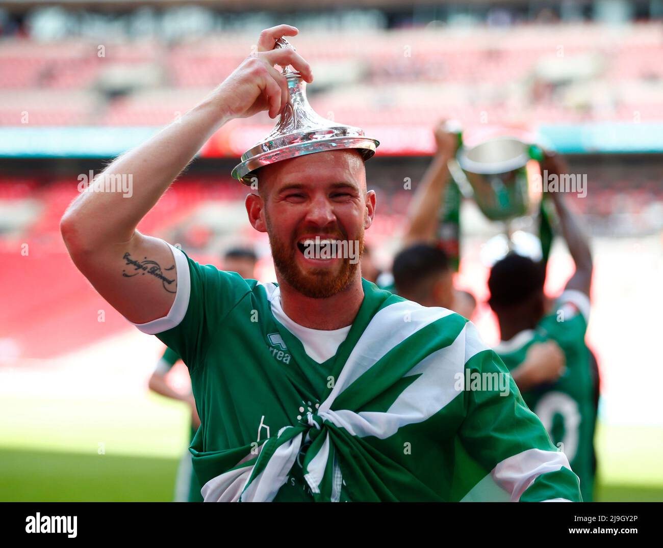 LONDON, ENGLAND - MAY 22: Jim Burnside of Newport Pagnell Town with FA ...