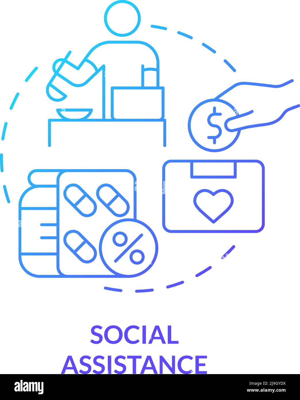 Cash assistance program Stock Vector Images - Alamy