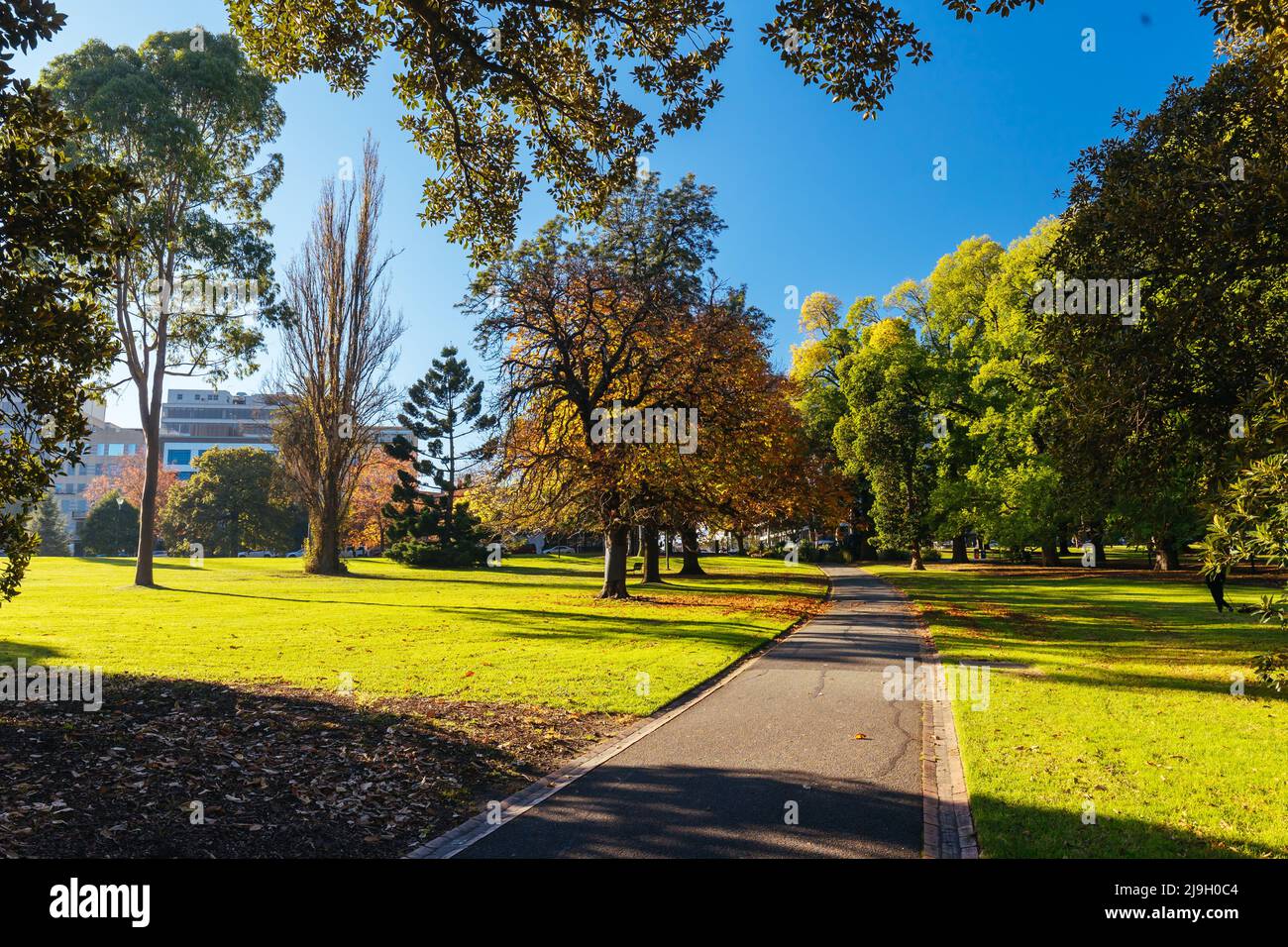 Fitzroy Gardens in East Melbourne Victoria Australia Stock Photo - Alamy