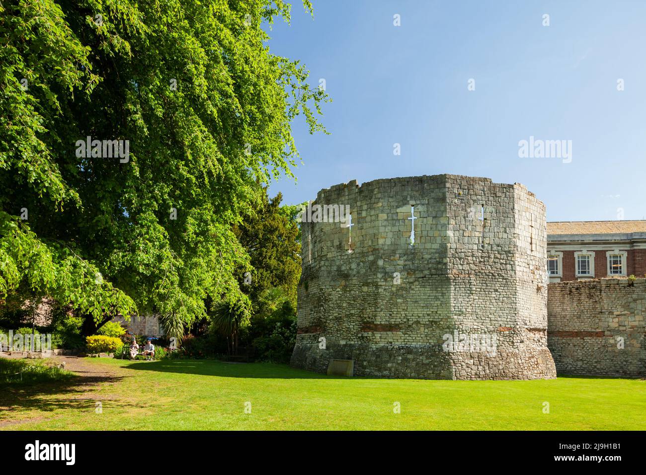 Multangular Tower in Museum Gardens, York, England Stock Photo - Alamy
