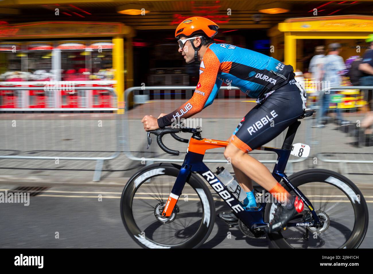 Charlie Tanfield of Ribble Weldtite racing in the Sportsbreaks Tour ...