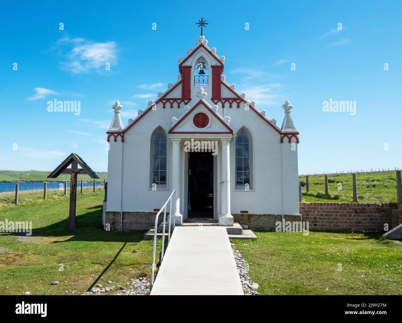 The Italian Chapel, Orkney. The chapel was built by Italian POWs in ...
